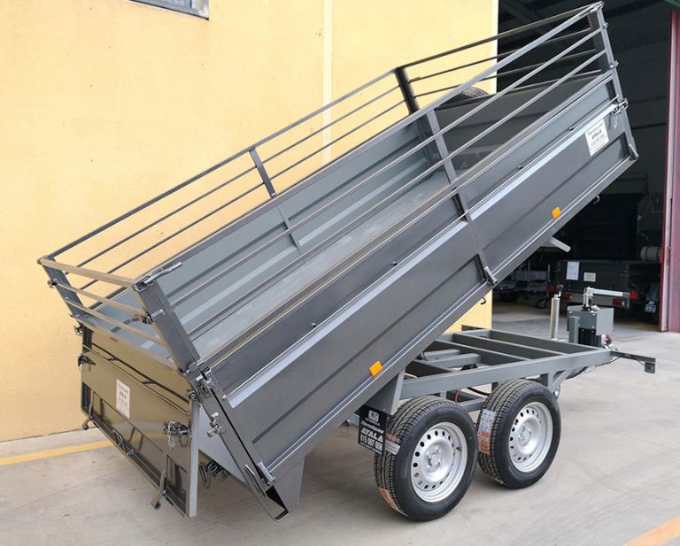 Remolque basculante hidráulico 3.000 x 1.700 x 500 - Ruedas por debajo