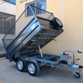 Remolque 2,100 x 1,200 x 1,100 galvanizado con arquillos y toldo alto – Remolques Ayala